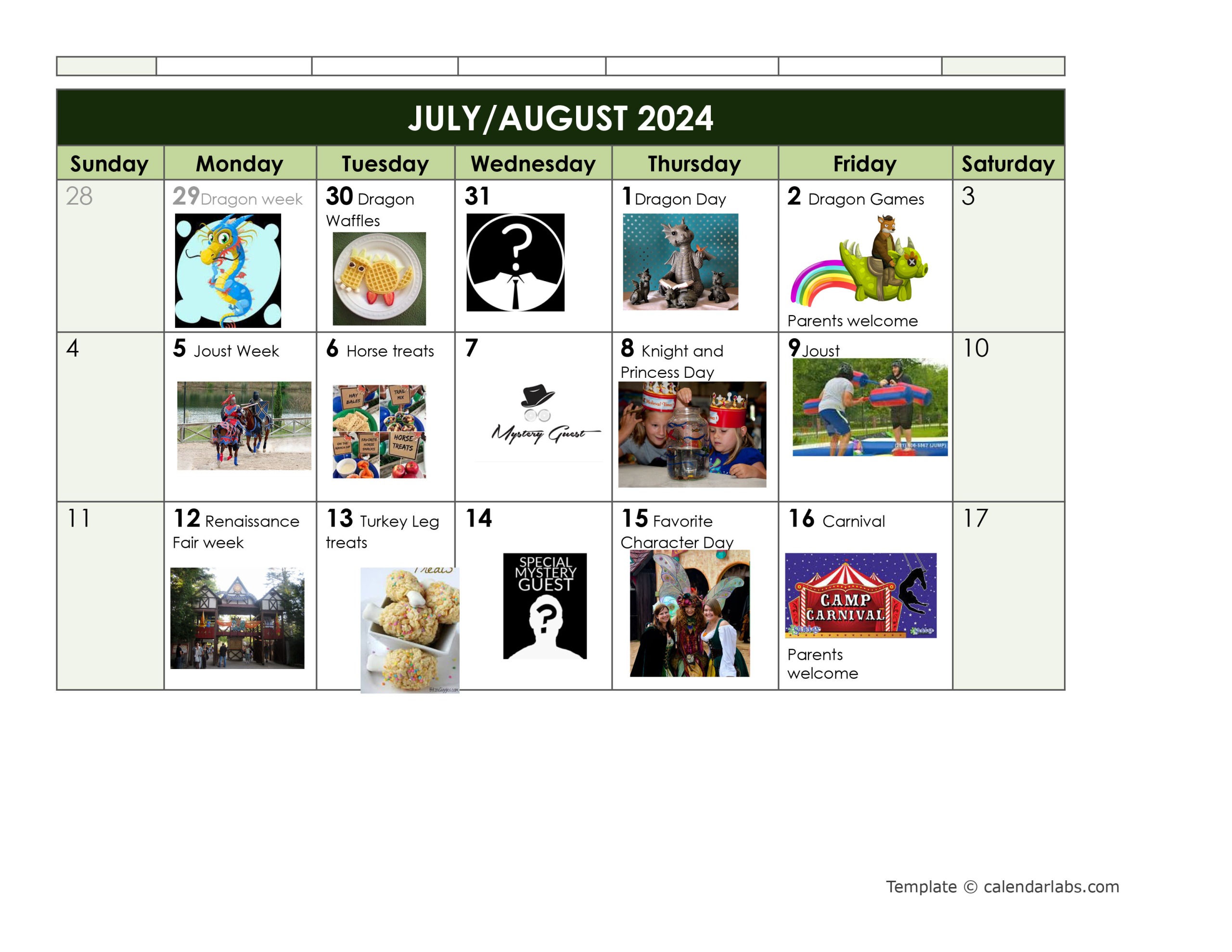 Camp Calendar – Alpine Day Camp – New Jersey